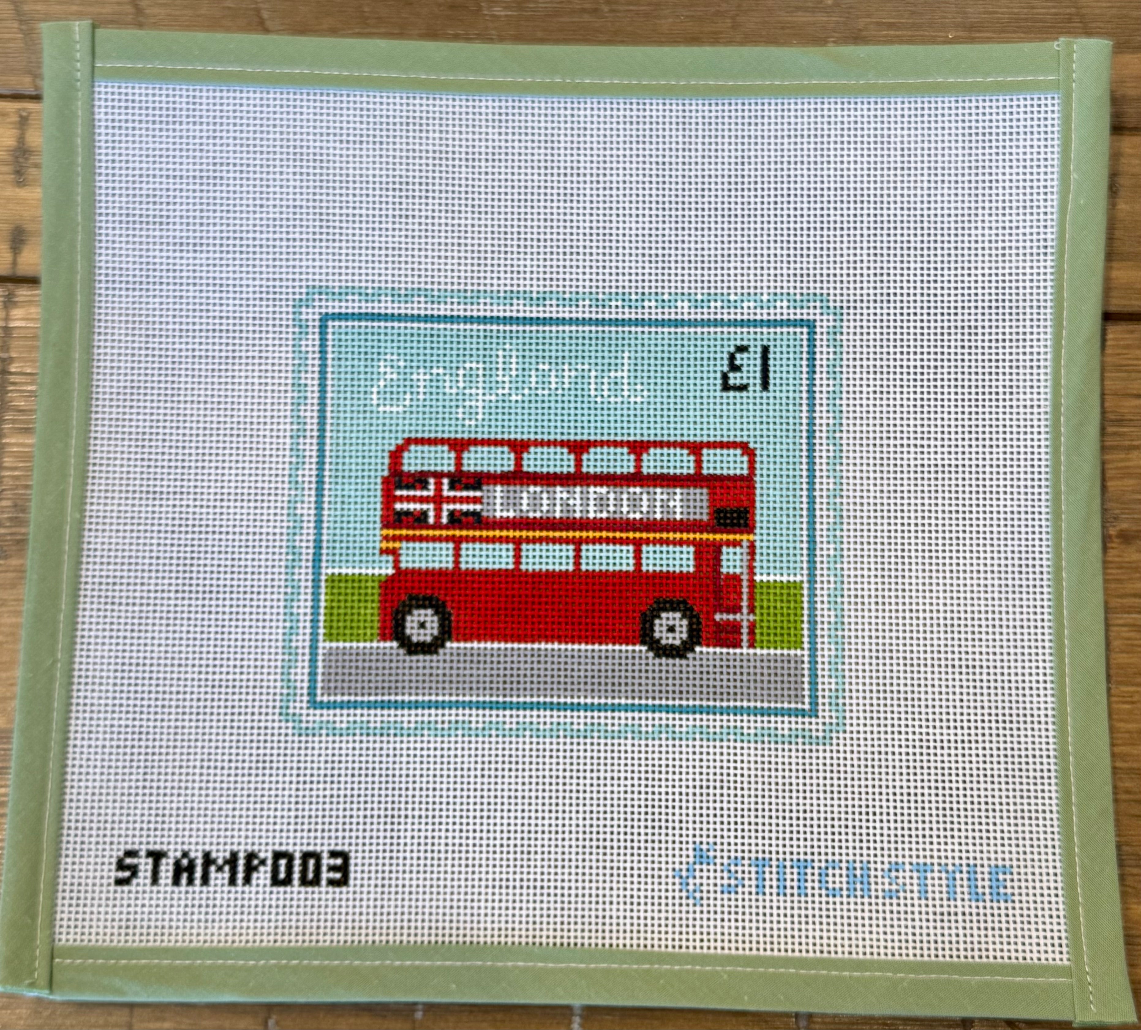 Double Decker Bus Stamp