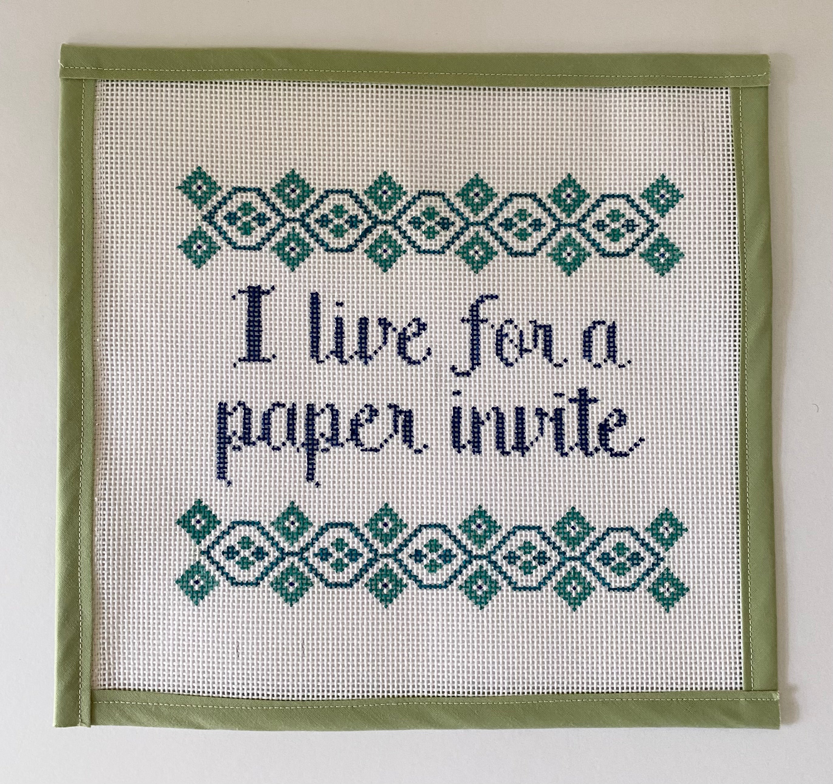 I live for a paper invite